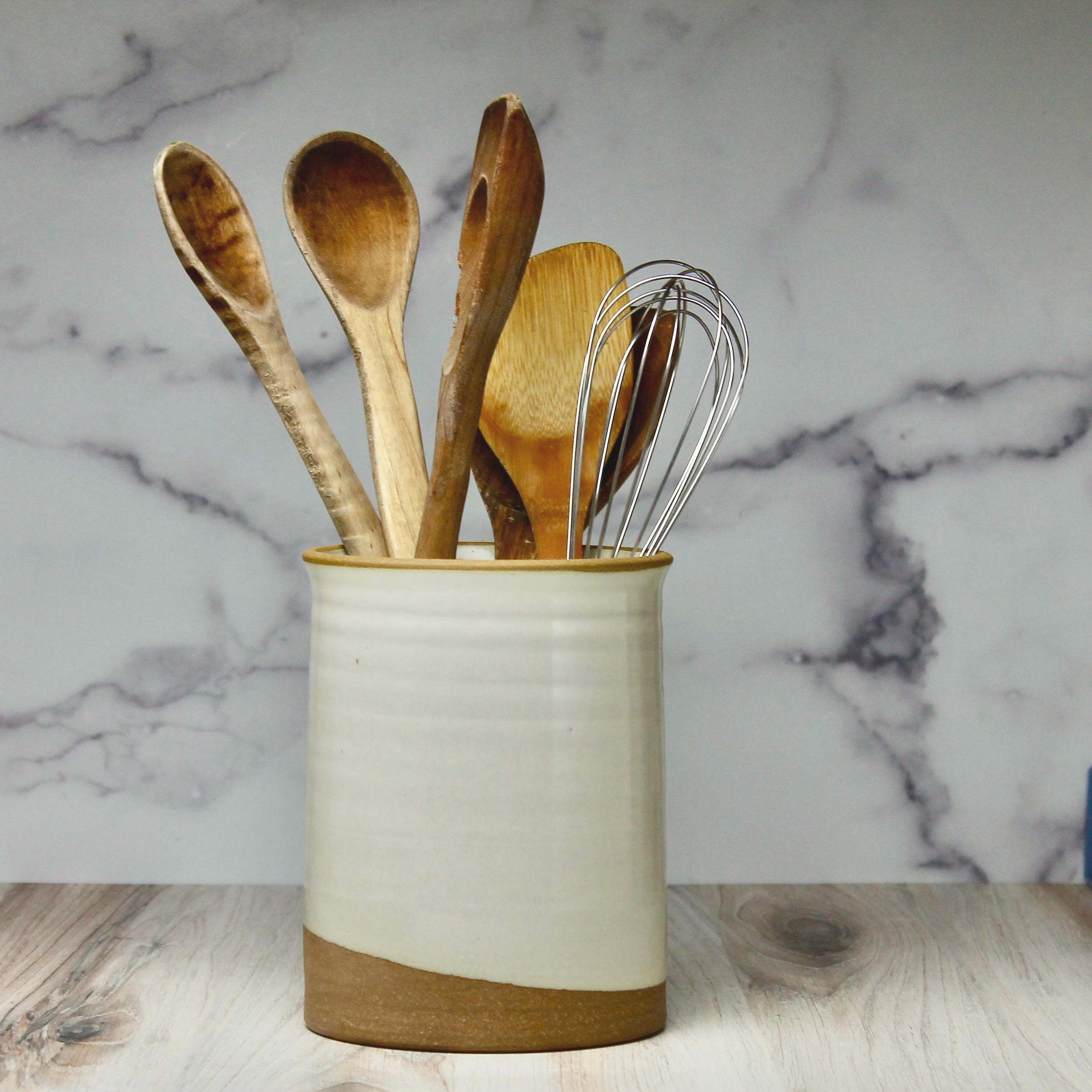 Handmade Pottery Utensil Holder: Wine Chiller, Kitchen Crock - Choose ...
