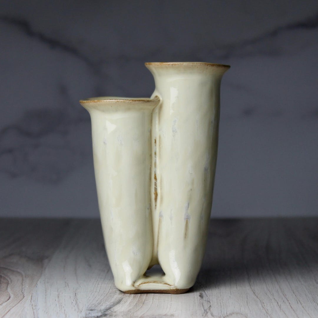 Mini Origami Vase - Opal White. David Johnson Ceramics Original Art Pottery Vase. FREE SHIPPING ...