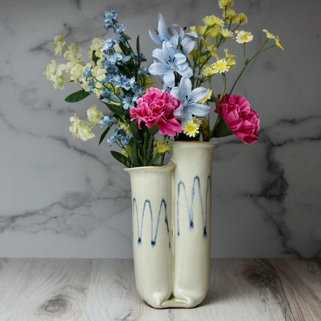 Origami Vase - Opal Blue. David Johnson Ceramics Original Art Pottery ...