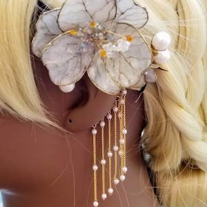 Elegant Flower Ear Cuff for Bride - Single Ear Cuff No Piercing for ...