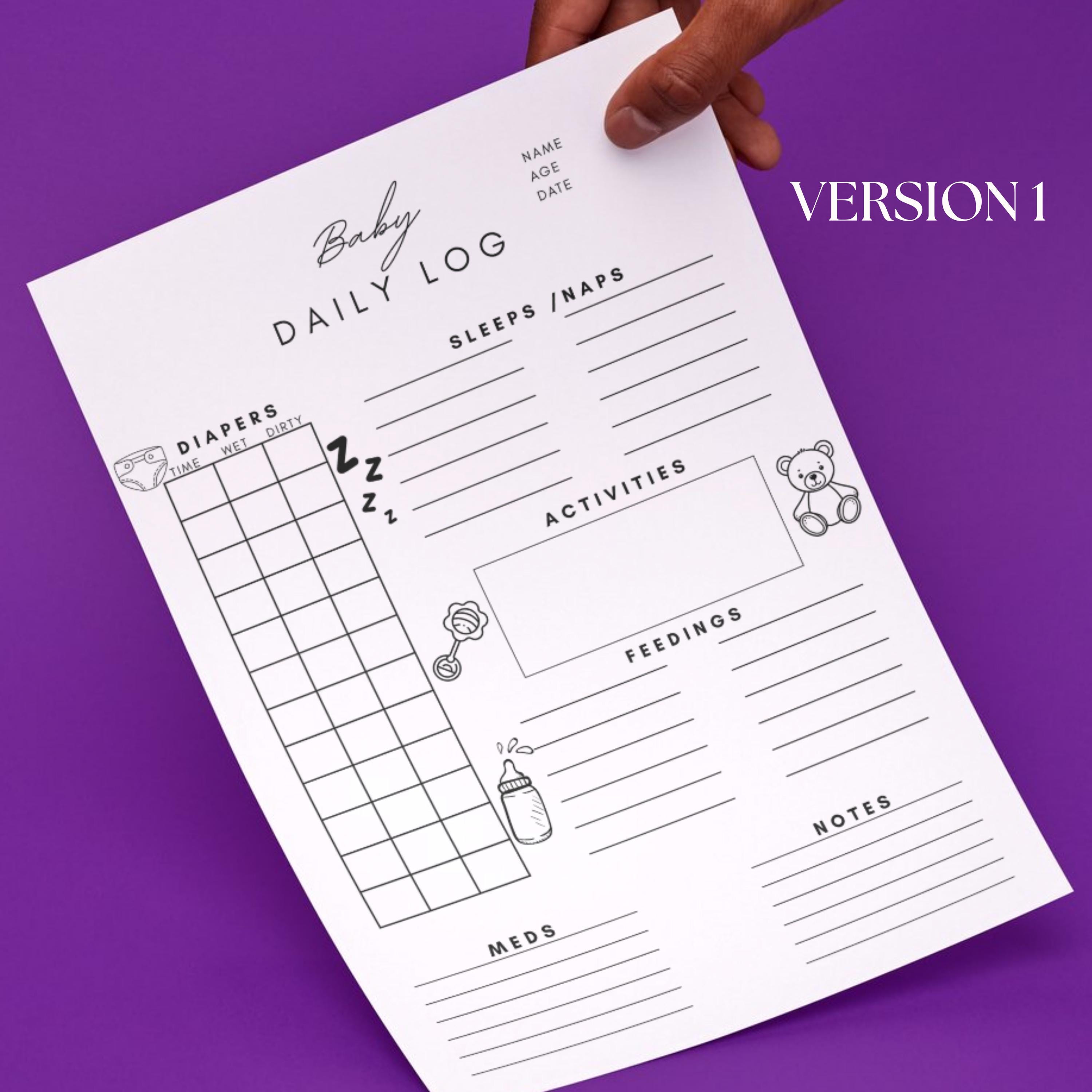 Baby Daily Routine Printable PDF, A4 A5 Letter, Feeding Sleep Diaper Tracker, 3 Styles for New ...