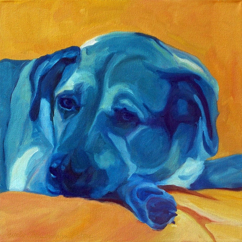 Blue Dog Fine Art Portrait Print - Etsy