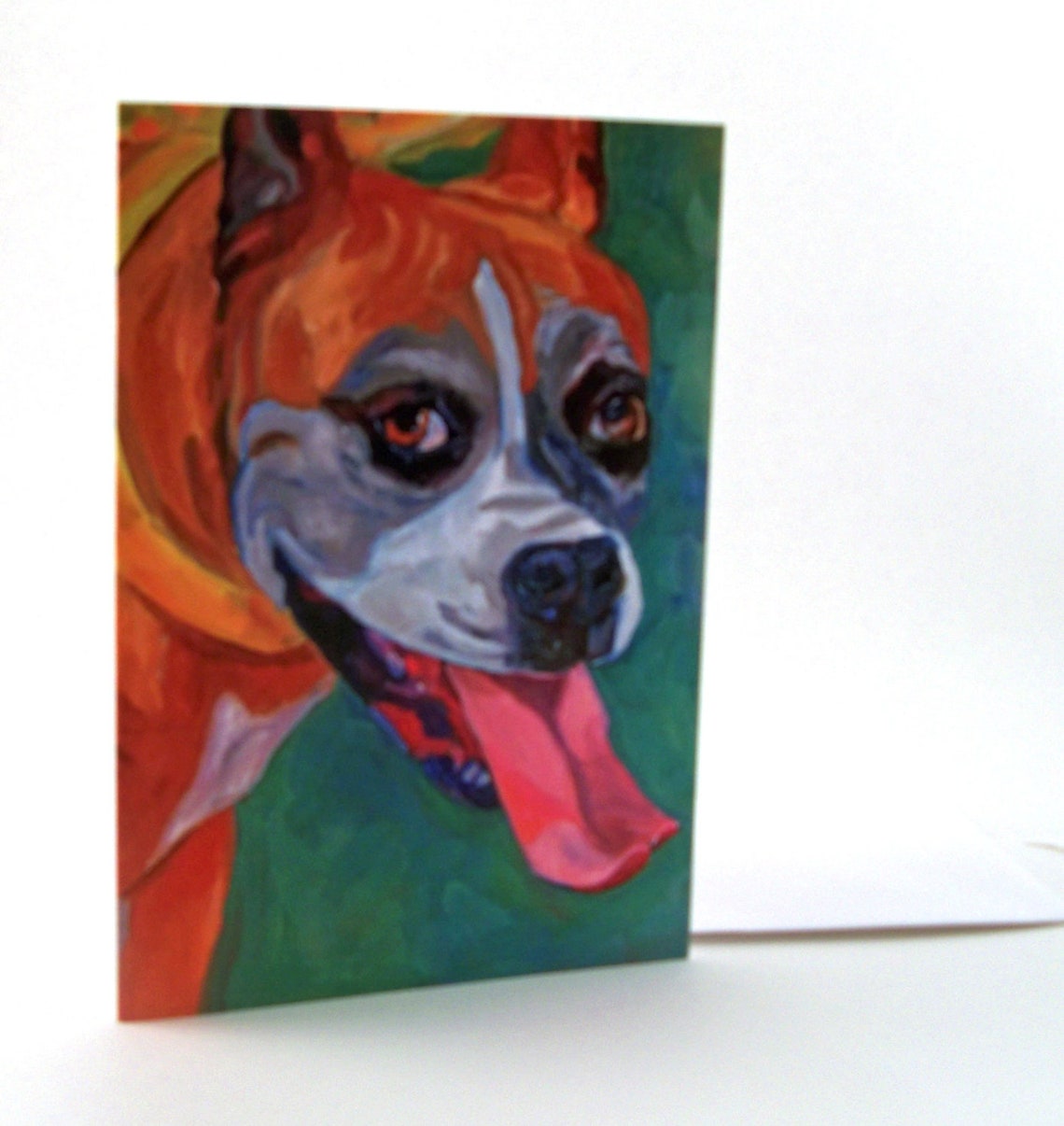 Pet Portrait Boxer Dogs Fine Art Greeting Card - Etsy