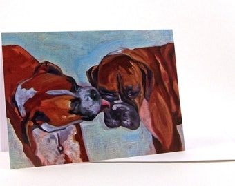 Boxer Dog Pet Portrait Greeting Card - Etsy