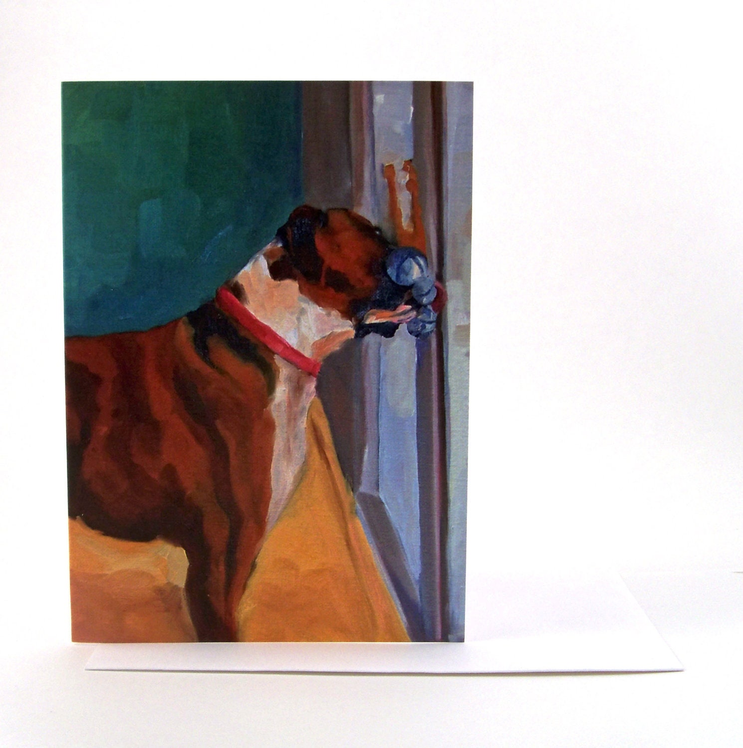 Boxer Dog Pet Portrait Greeting Card - Etsy