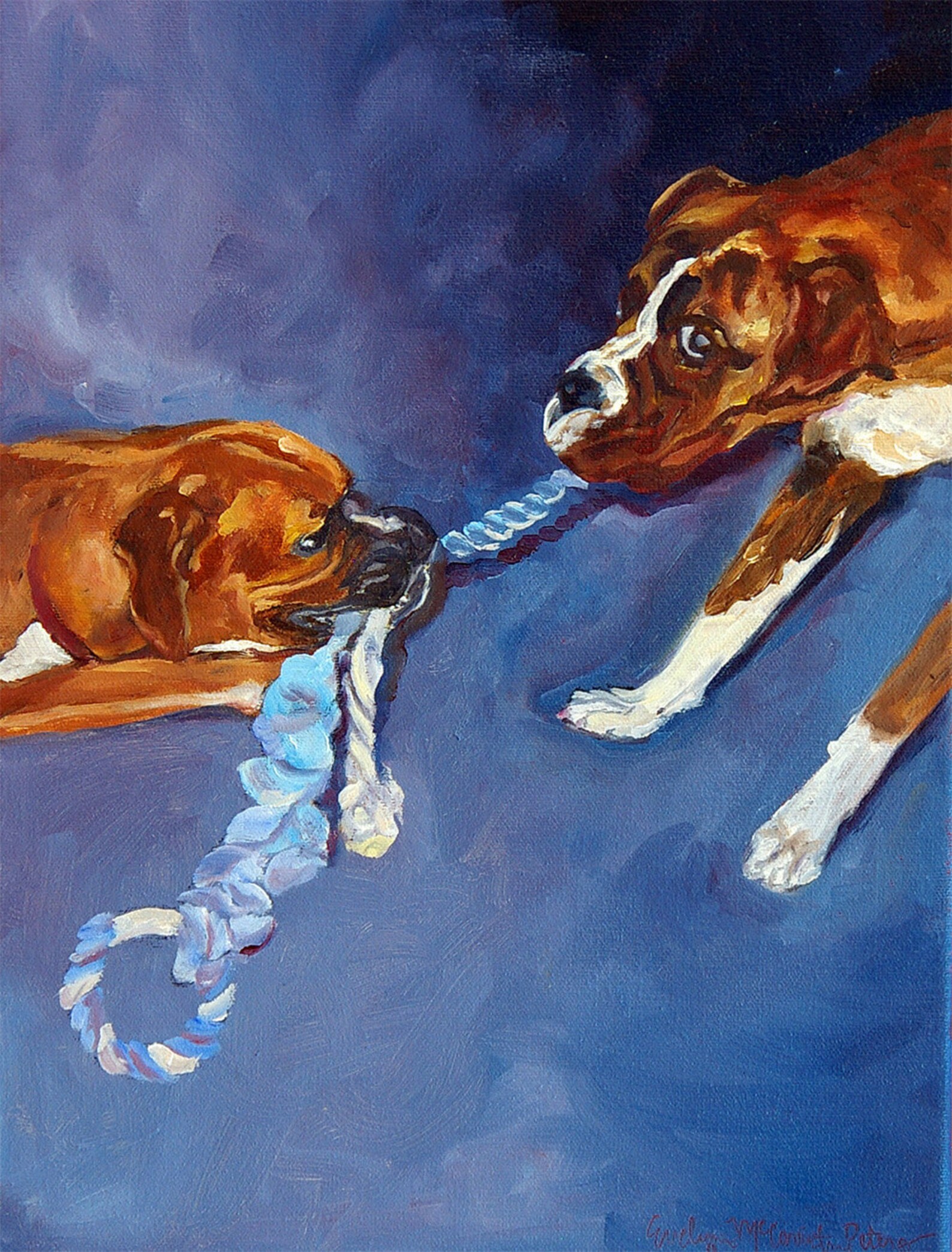 Three Boxer Dogs in Jeep Fine Art Print - Etsy