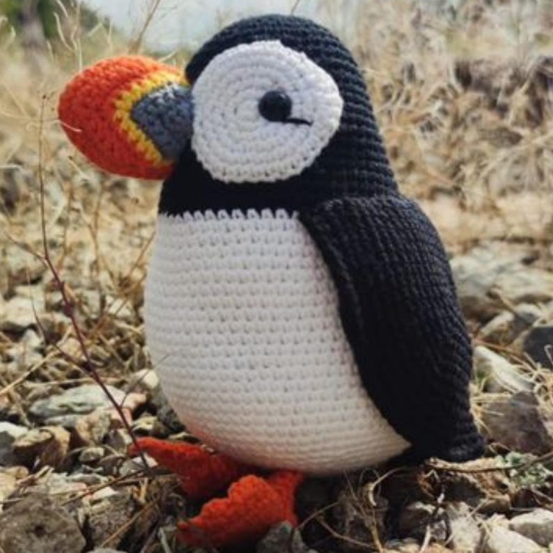 Puffin Crochet Pattern PDF, Amigurumi Animal, Tiny Animal Crochet Toy ...