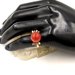 18k Interchangeable Gemstone Orb Ring - Gold Modernist Sphere Ring ...