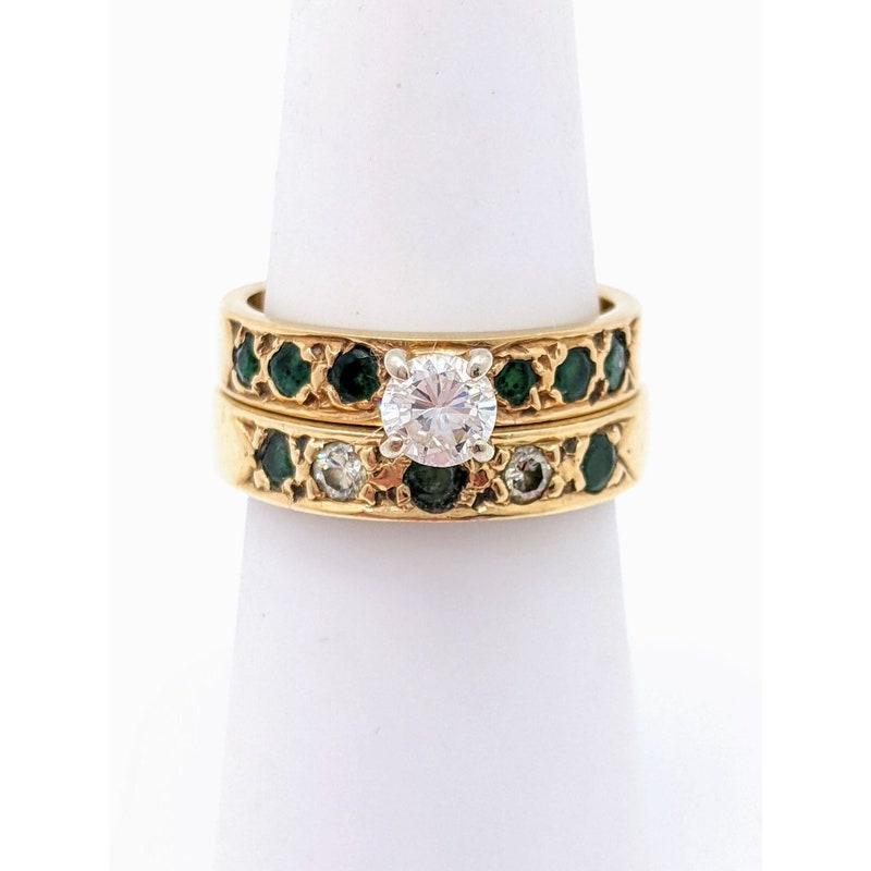 Emerald Wedding Set - Etsy