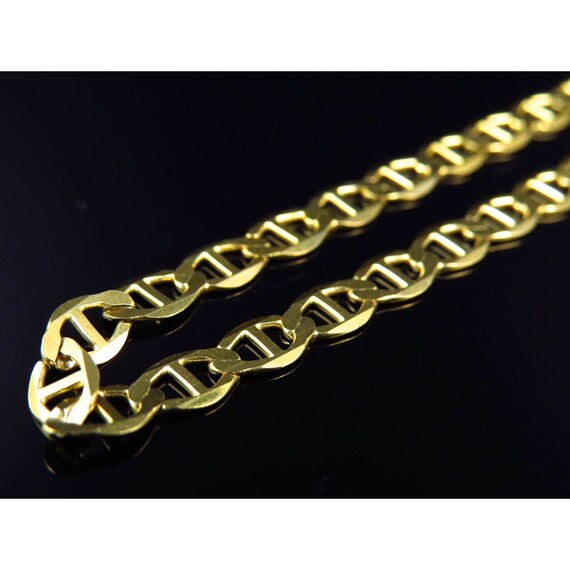 Gold Gucci Link Bracelet, Vintage 10k Gold 7.5mm Mari… - Gem