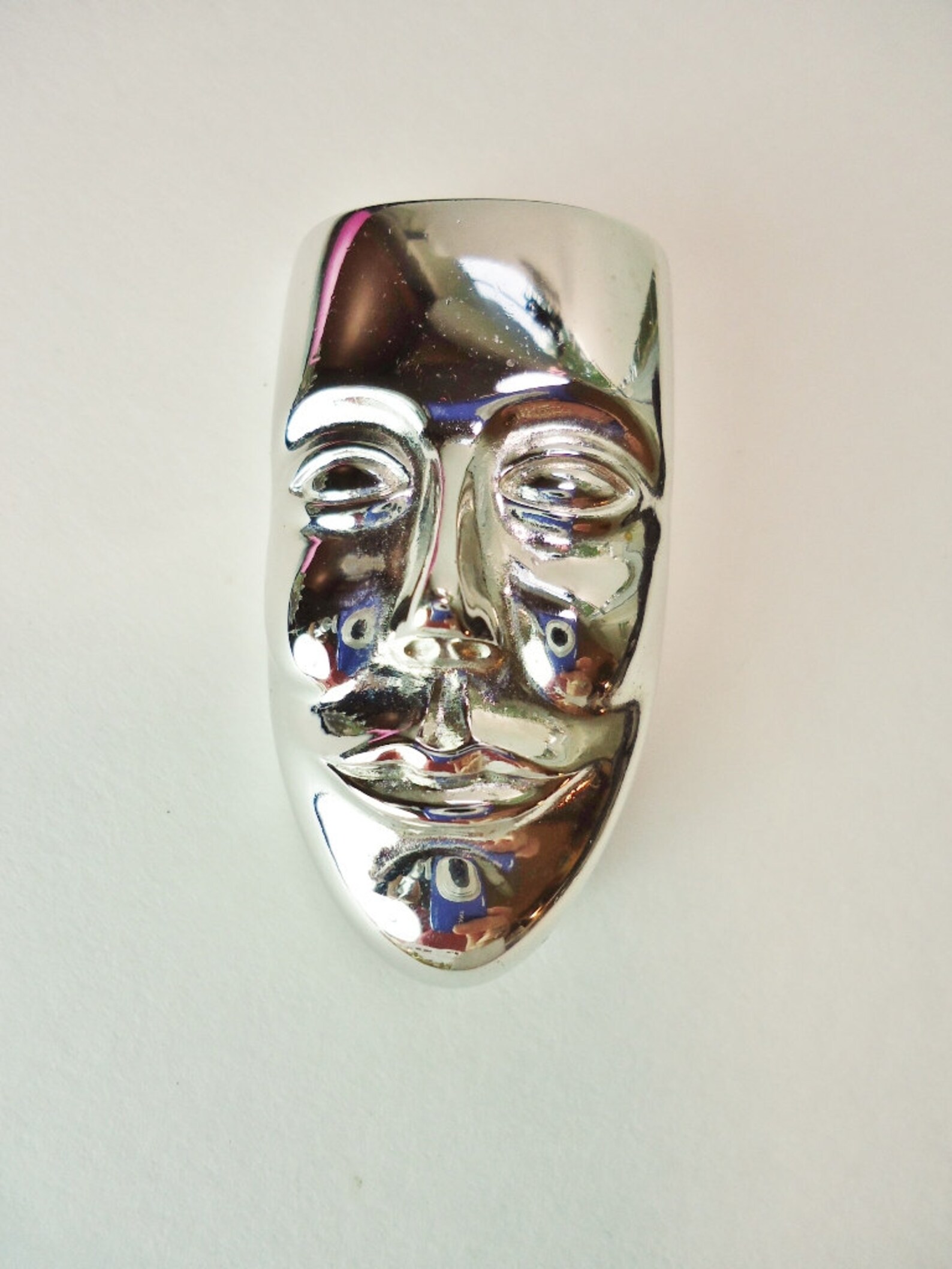 Vintage Art Deco Face Mask Brooch & Clip on Earring Set - Etsy