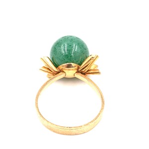 18k Interchangeable Gemstone Orb Ring - Gold Modernist Sphere Ring ...