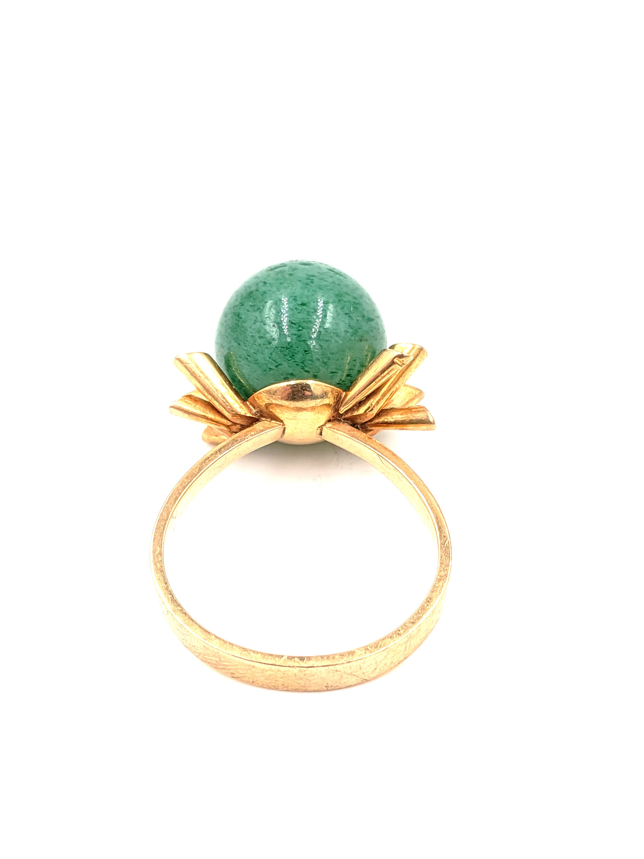 18k Interchangeable Gemstone Orb Ring - Gold Modernist Sphere Ring ...