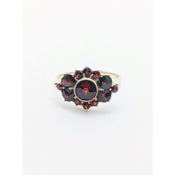 Rose Cut Garnet Ring Bohemian Garnet Ring Antique 10k Yellow - Etsy