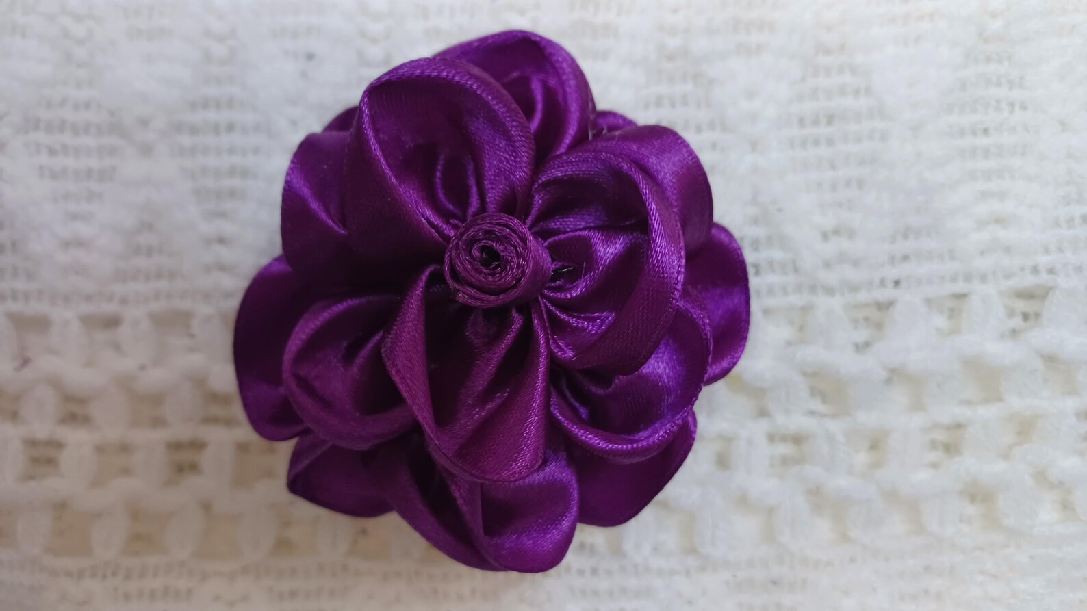 Handmade Satin Ribbon Flower - Etsy