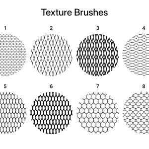 Procreate Netting Texture Brushes: Fashion Illustration Fabric Design ...