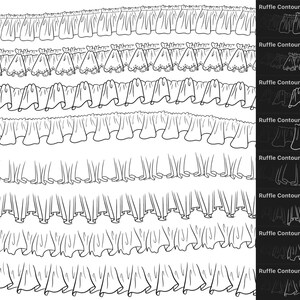 Procreate Fashion Design Brushes: Ruffles, Laces, Elastics (brushset ...