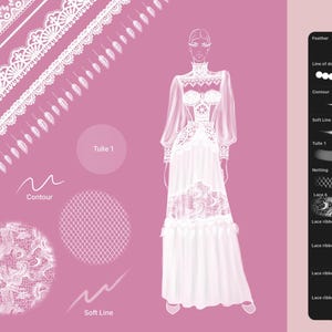 Procreate Lace and Decoration Brushes, Fashion Brushes - Etsy