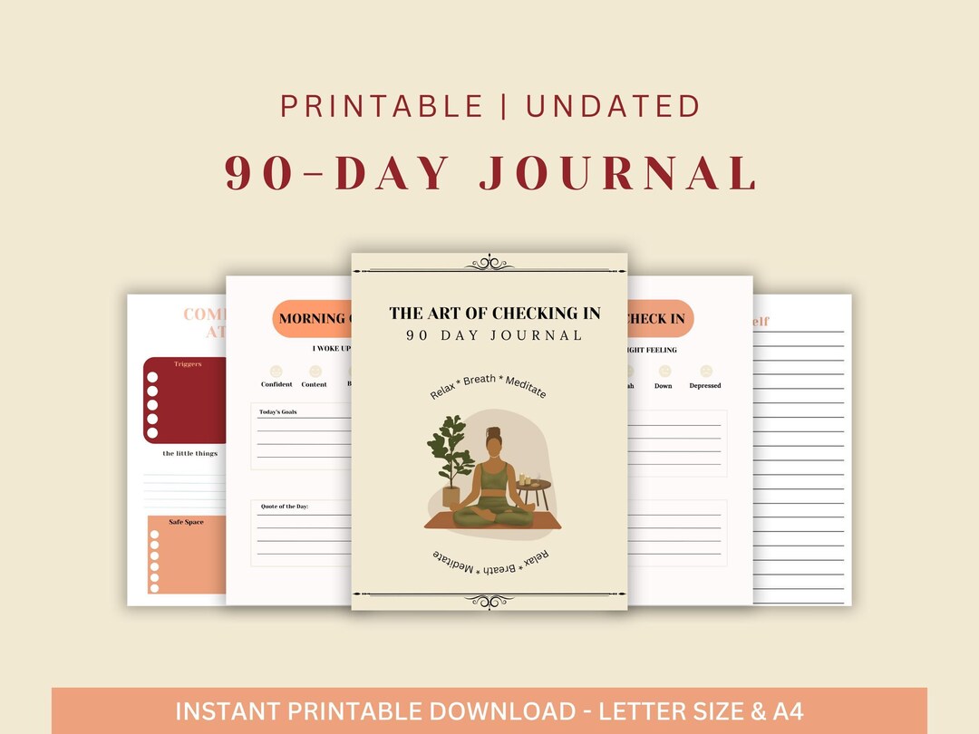 The Art of Checking In: 90 Day Journal - Mental Wellness Tool for ...