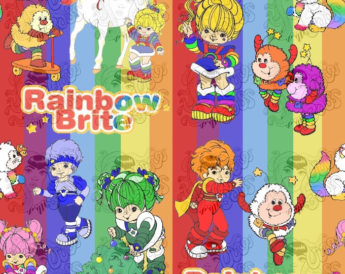 Rainbow Brite Original Vintage Wallpaper Rare - by the Yard - Wall Art ...