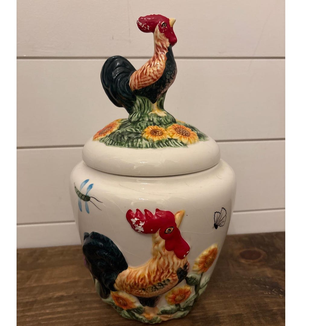 Vintage Rooster Cookie Jar