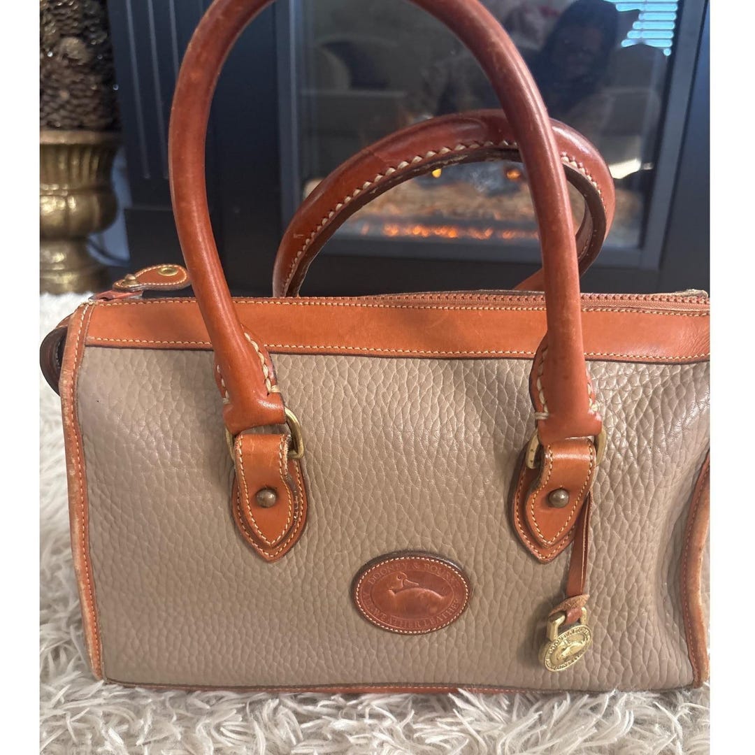 Vintage Y3k Dooney Bourke All Weather Leather Satchel Purse Top Handle ...