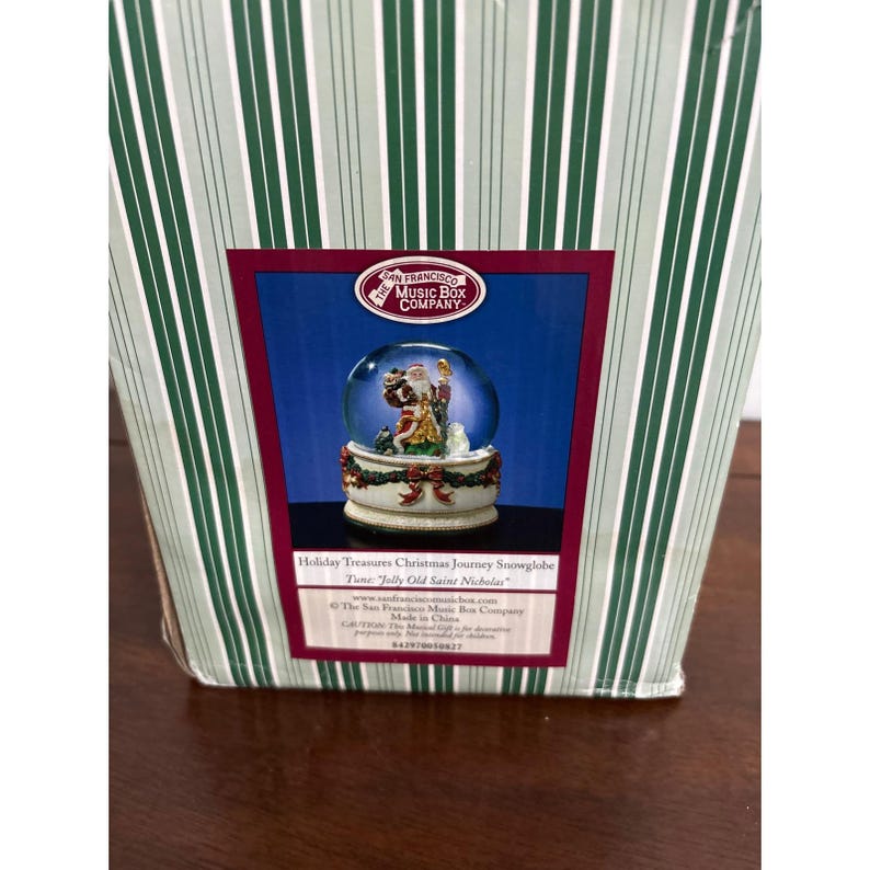 San Francisco Music Box Company Santa Claus Snow Music Box Father ...