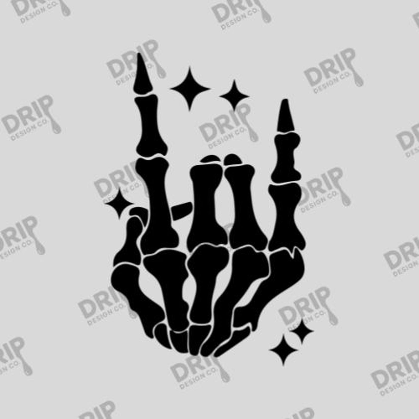 Skeleton Rock on Sign DTF Transfer - Etsy