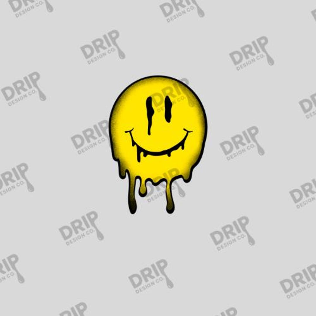 Melting Smile Face DTF Transfer - Etsy
