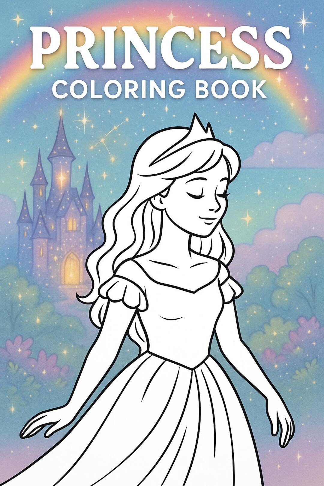 Princess Coloring Book for Kids – 10 Magical Pages + Bonus Princess ...