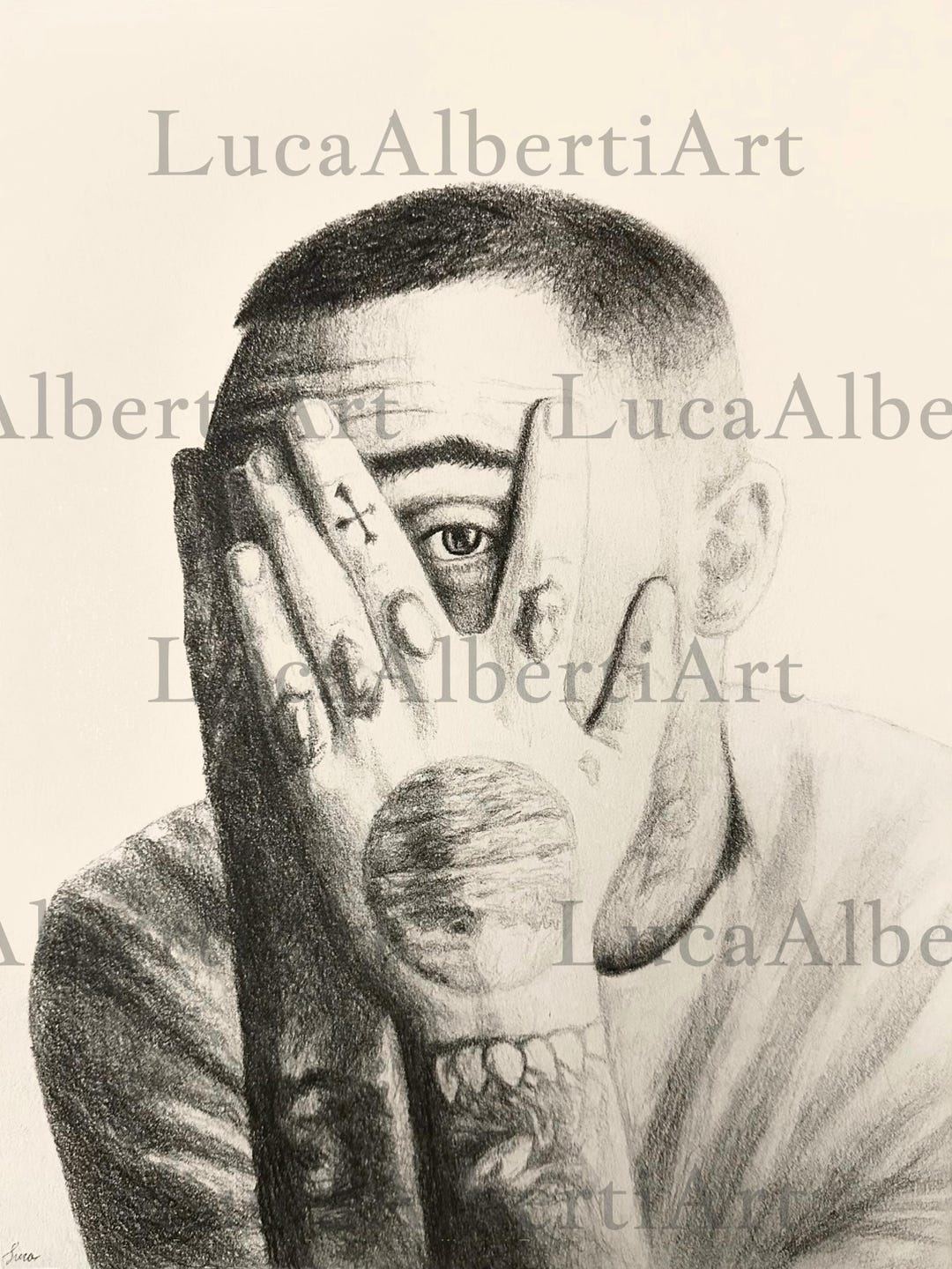 Mac Miller Hand-drawn Pencil Portrait - Etsy