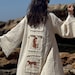 Tiger Print Kaftan Robe: Handwoven Boho Beach Cover-up - Etsy