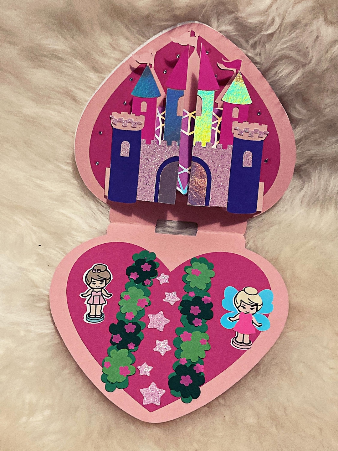 Polly Pocket Pink Heart Compact Card - Etsy