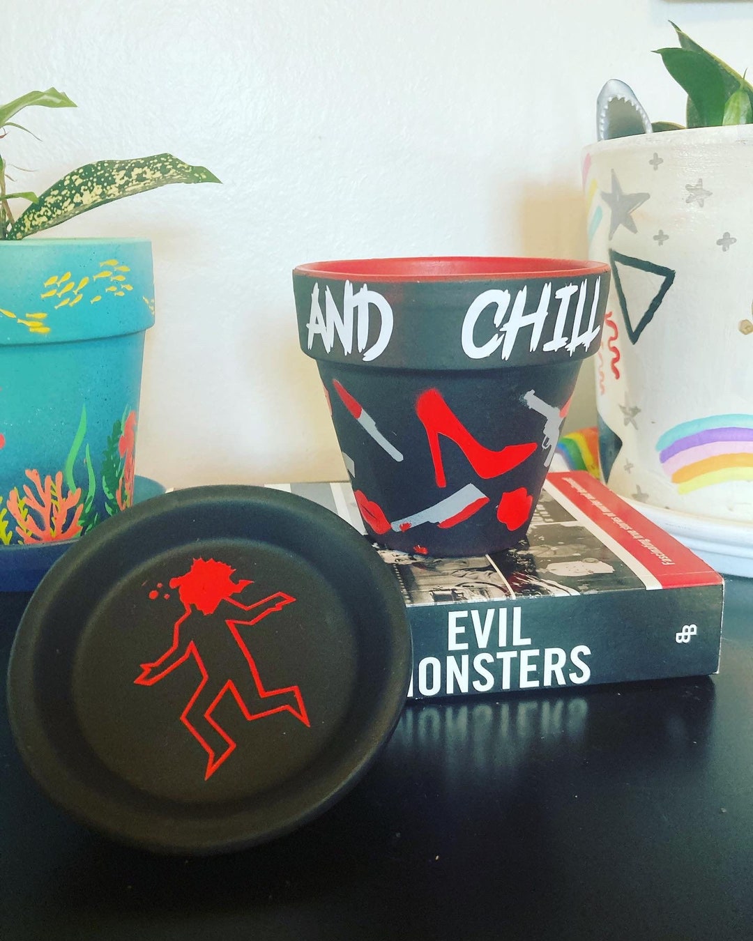 Little Miss Murder Planter Pot Set - Etsy