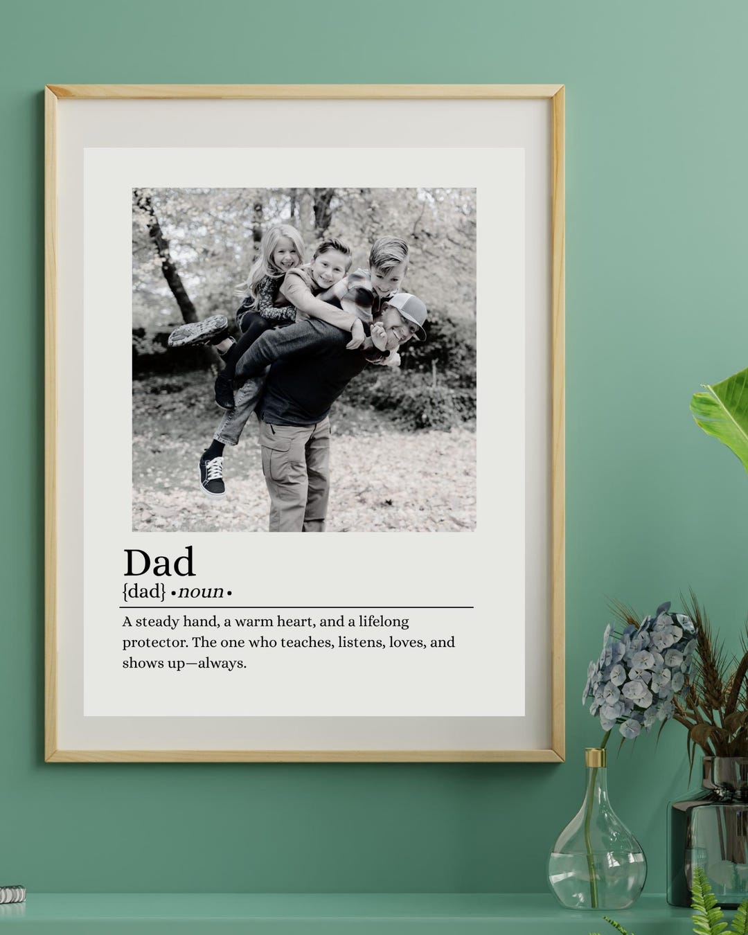 Custom Definition of Dad - Editable Canva Photo Template, Print for ...
