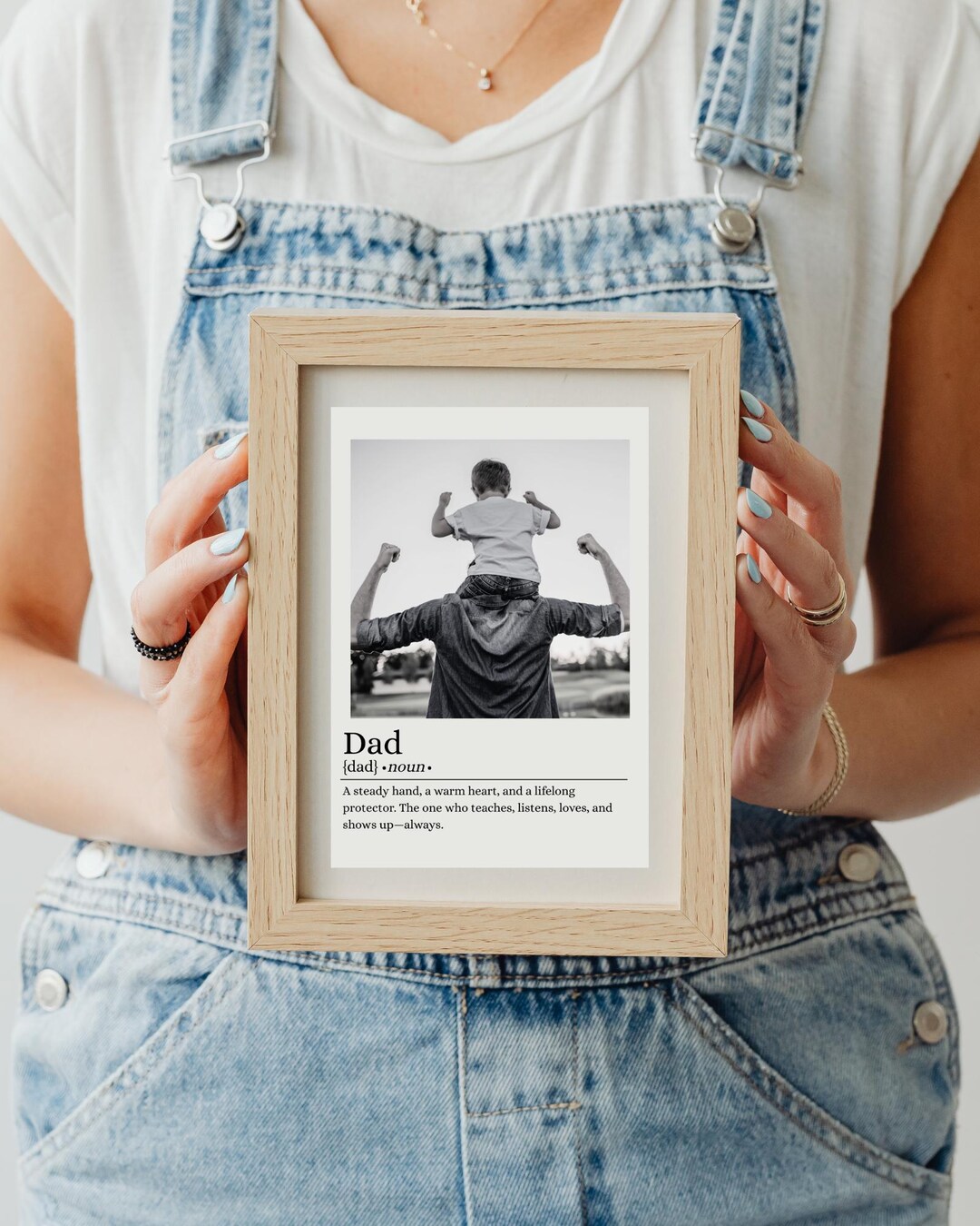 Custom Definition of Dad - Editable Photo Template, Print for Dads and ...