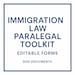 Immigration Law Paralegal Toolkit | Editable Legal Templates ...