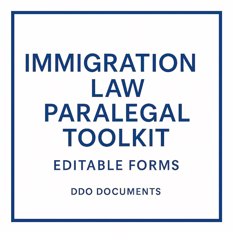 Immigration Law Paralegal Toolkit | Editable Legal Templates ...