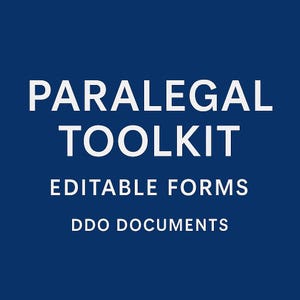 Paralegal Toolkit | Editable Legal Templates + Printables | Checklists ...