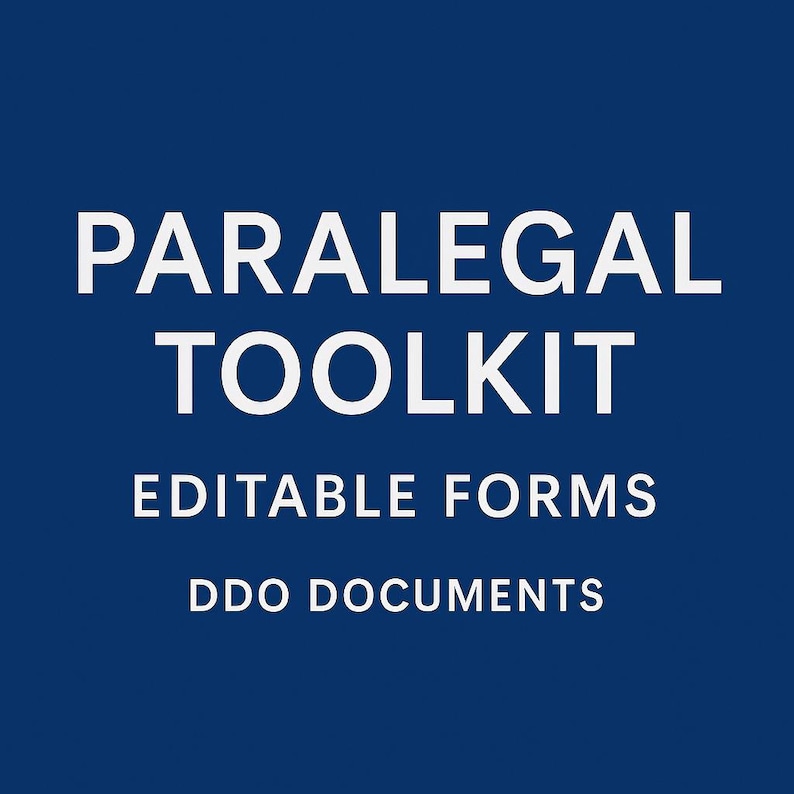 Paralegal Toolkit | Editable Legal Templates + Printables | Checklists ...