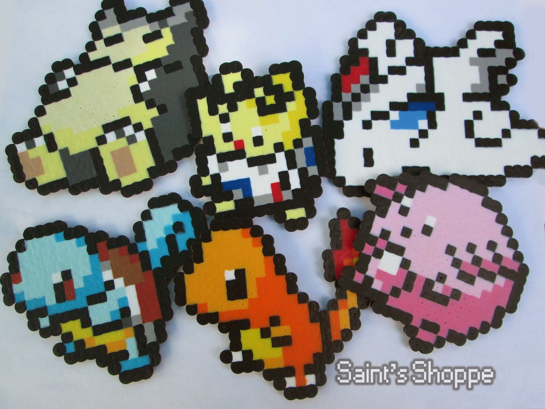 Custom Pokemon Team Bead Sprites/perlers (6 Pokemon) - Etsy
