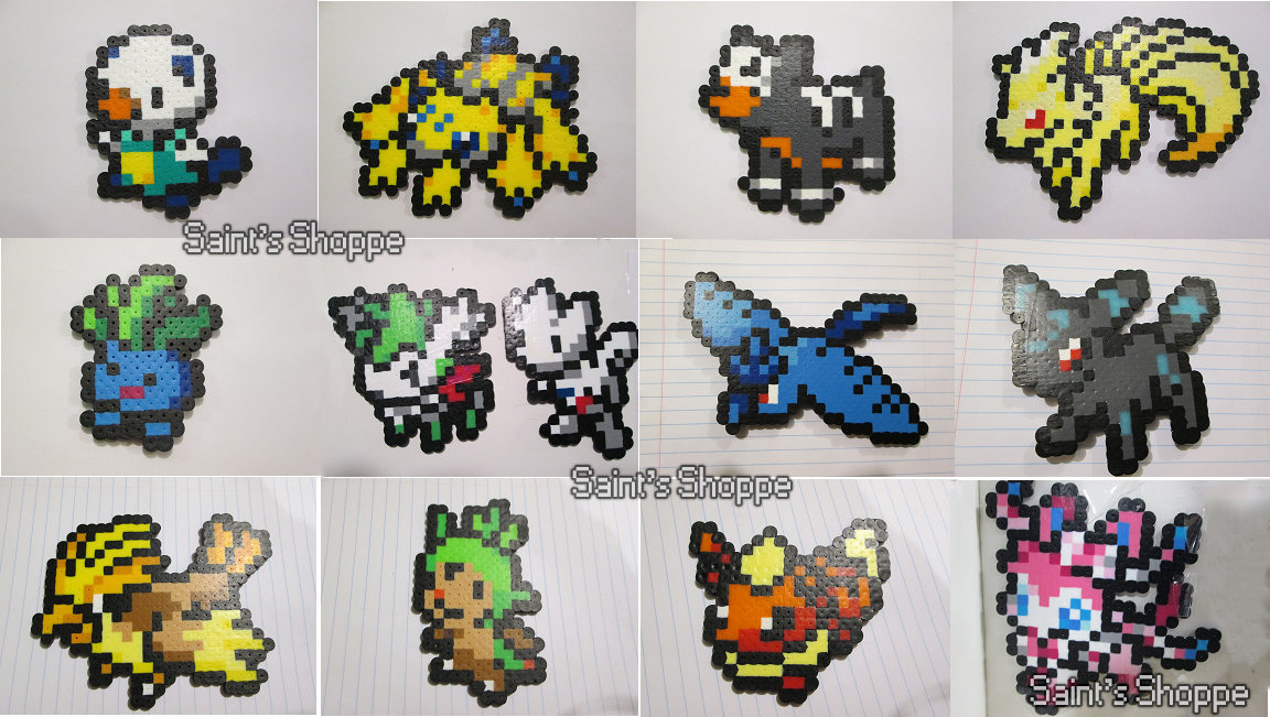 Custom Pokemon Team Bead Sprites/perlers 6 Pokemon - Etsy