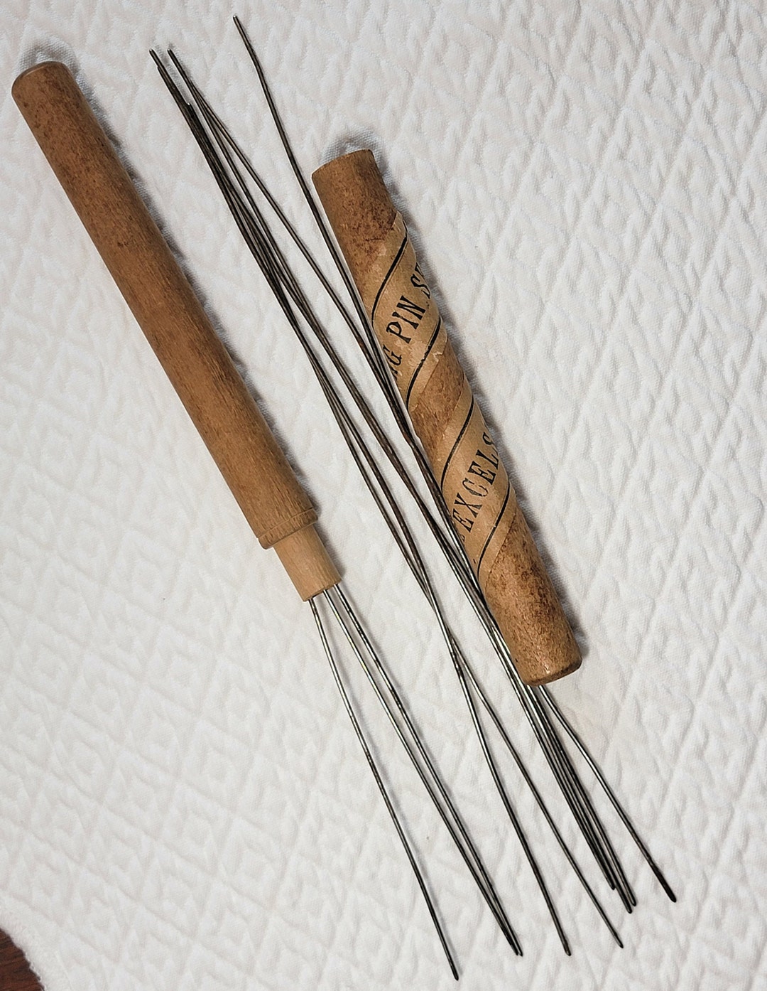 Antique Excelsior Knitting Pin Set in Wood Case - Etsy
