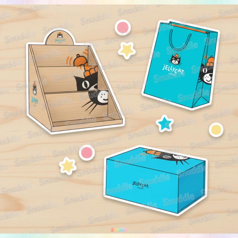 Jellycat Inspired Displays & Packaging Clipart: Transparent Background ...
