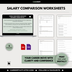 Salary Comparison Worksheet | Personal & Professional Development ...