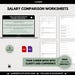 Salary Comparison Worksheet | Personal & Professional Development ...