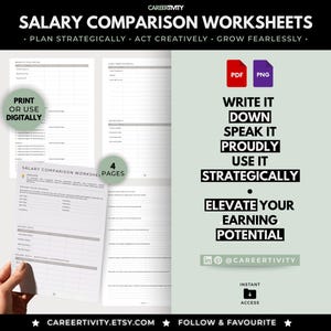 Salary Comparison Worksheet | Personal & Professional Development ...