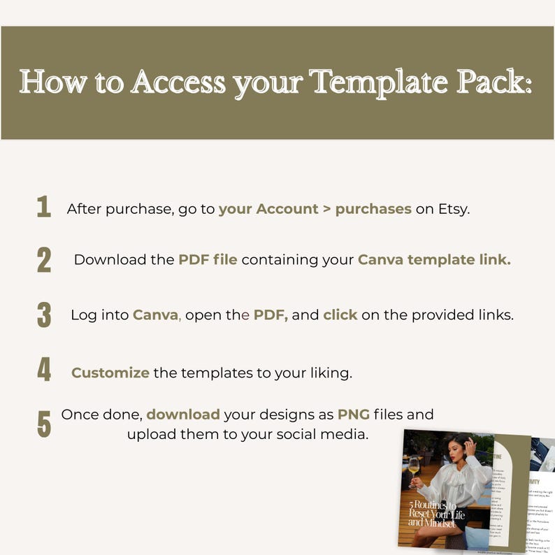 5 Routines to Reset Your Life & Mindset | Editable Canva Templates ...