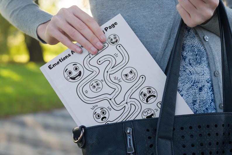 Emotions Maze Coloring Page: Kids' Emotional Learning Activity (PDF ...
