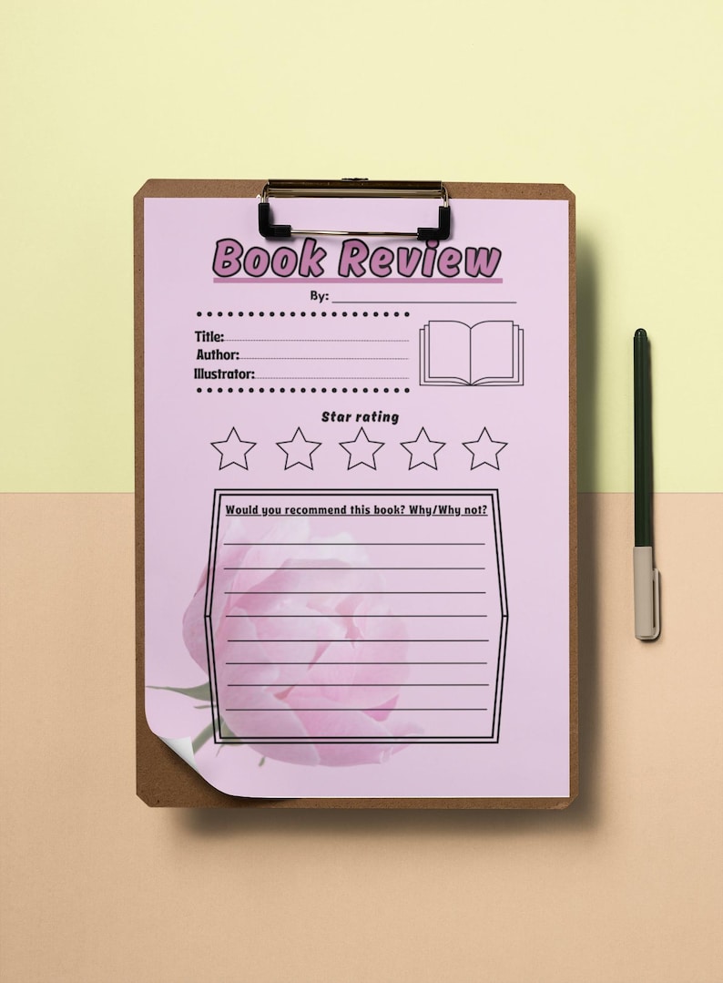 Printable Book Review Template for Kids | Student Reading Log (PDF) - Etsy